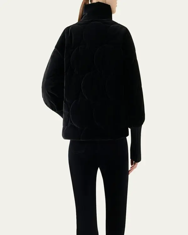 Akris Dot Quilted Velvet Jacket