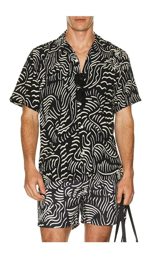 Oas Tar Lorenzo Viscose Shirt In . Also - Black