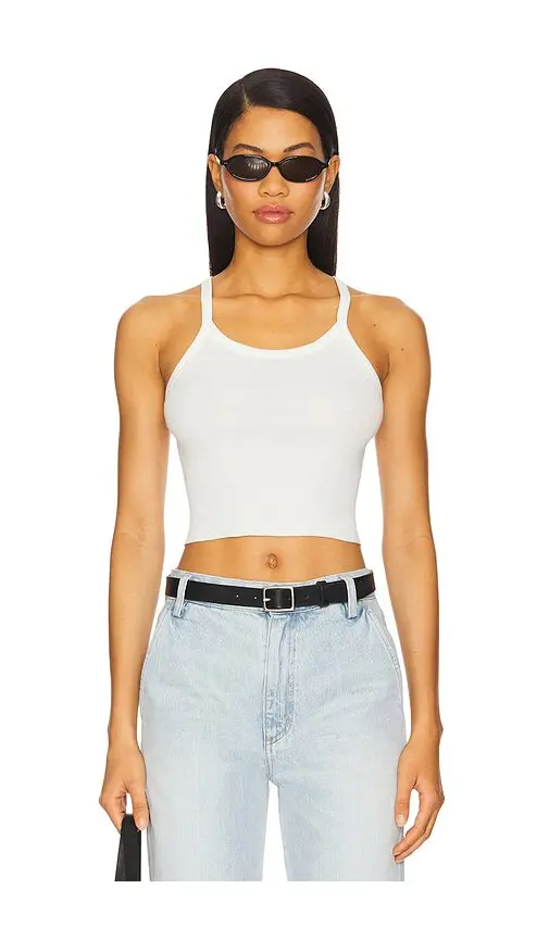 Eterne Cropped Rib Tank Top