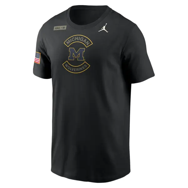 JORDAN Michigan Military Appreciation Brand Dri-fit College T-shirt - Black