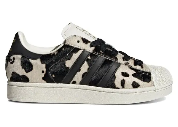 Adidas Superstar Cow Print Sneakers - Core Black/off White