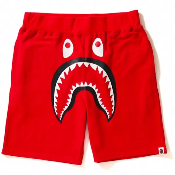 A BATHING APE Shark Camo Back Pocket Sweat Shorts