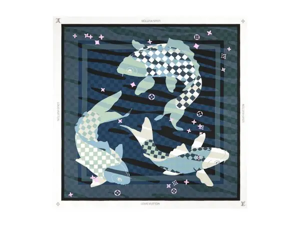 LOUIS VUITTON X Nigo Damier Koi Bandana - Multicolor