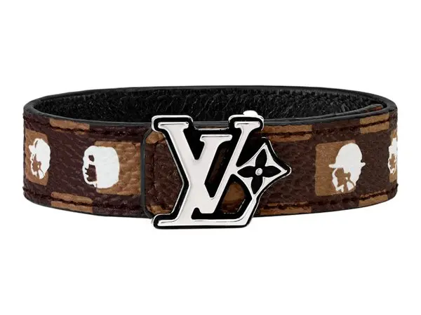 LOUIS VUITTON Flower Damier Phriendship Reversible Bracelet - Brown
