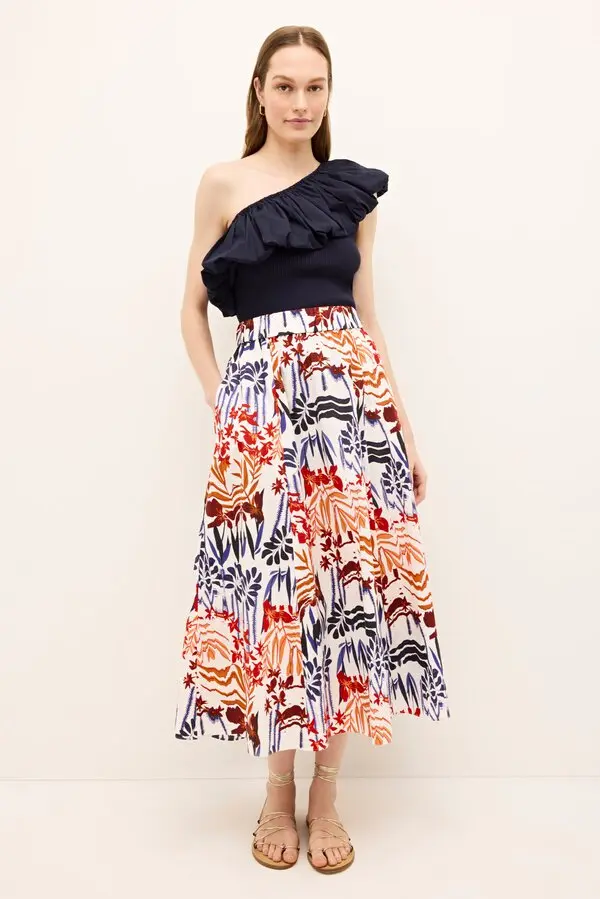 MARIE OLIVER Sasha Midi Skirt - Leopard Lair