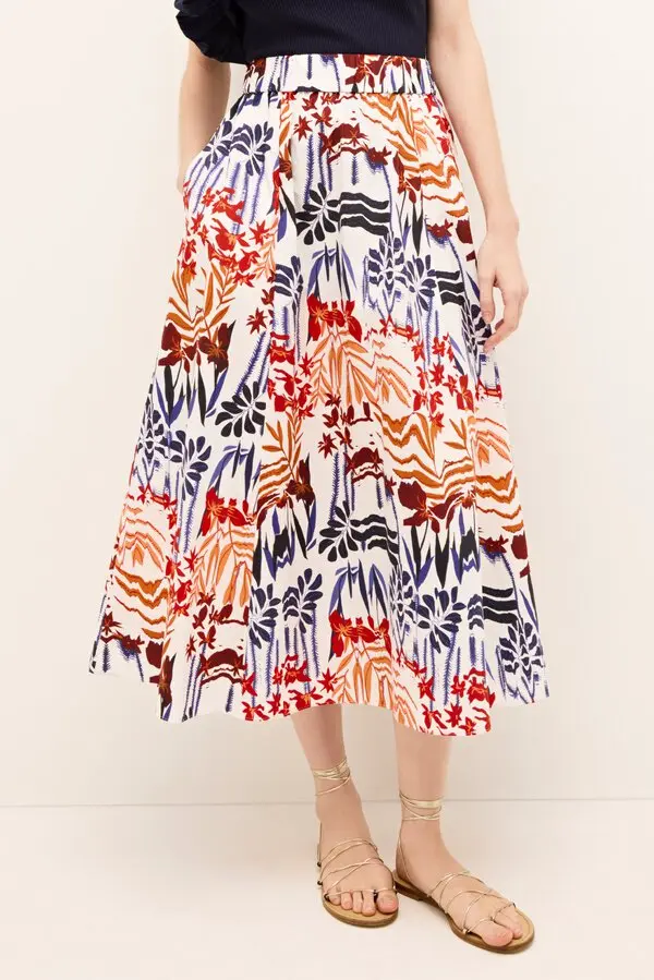 MARIE OLIVER Sasha Midi Skirt - Leopard Lair