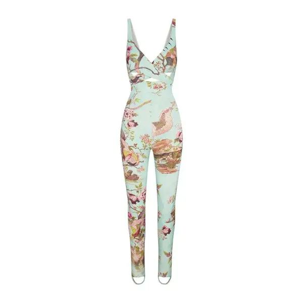 SKIMS X Roberto Cavalli Wrap Catsuit - Fagianella Print