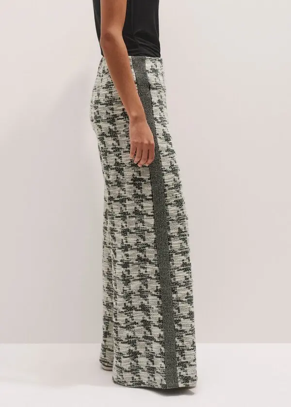 ME+EM Travel Tweed Wide-leg Trousers