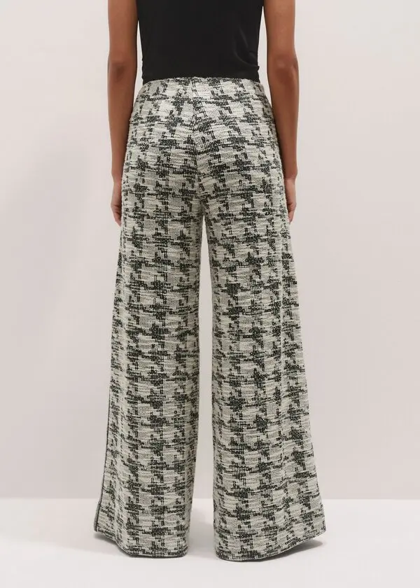 ME+EM Travel Tweed Wide-leg Trousers