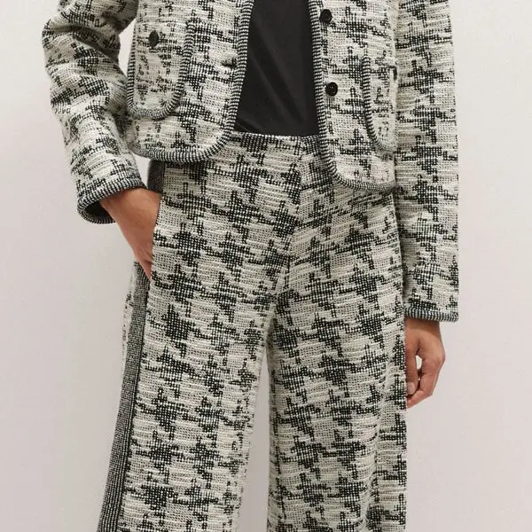 ME+EM Travel Tweed Wide-leg Trousers
