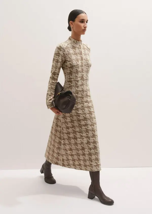 ME+EM Travel Tweed Midi Dress