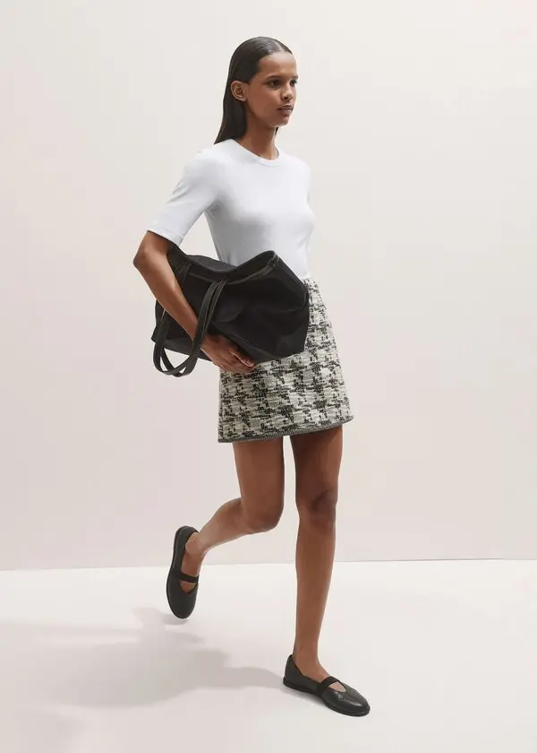 ME+EM Travel Tweed Mini Skirt