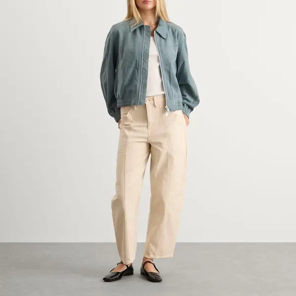 Good American Cropped Barrel Pants