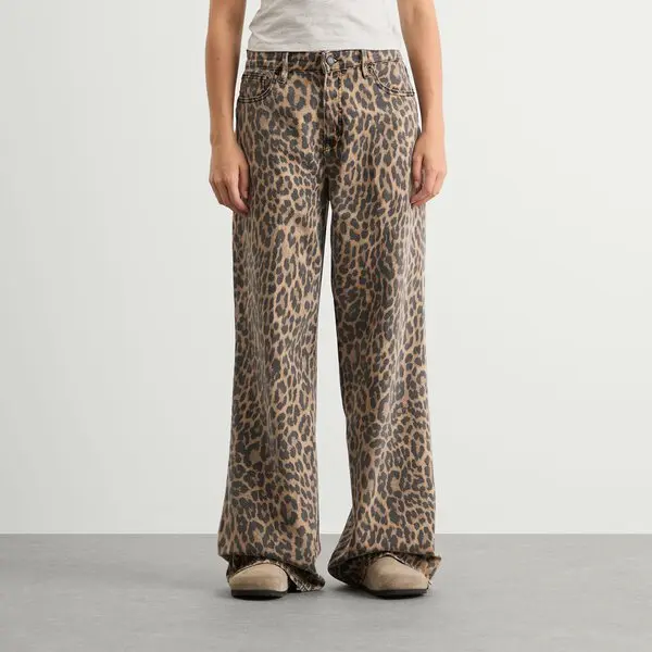 Good American Good Standard Ease Leopard Jeans