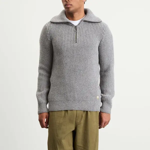 Armor Lux Half Zip Rib Knit Jumper