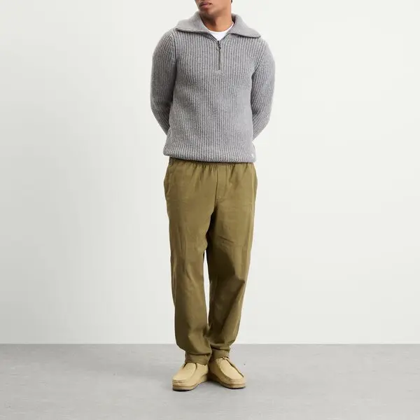 Armor Lux Half Zip Rib Knit Jumper