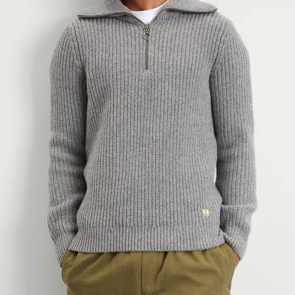 Armor Lux Half Zip Rib Knit Jumper