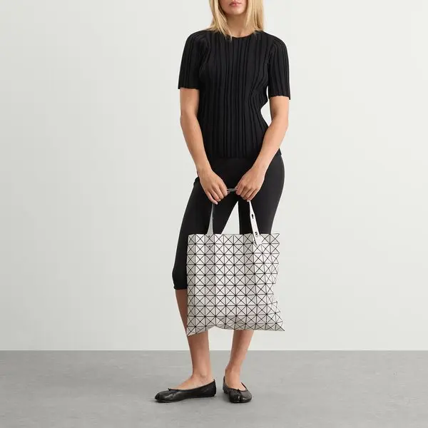 Issey Miyake Prism Matte Tote Bag Large - Light Grey