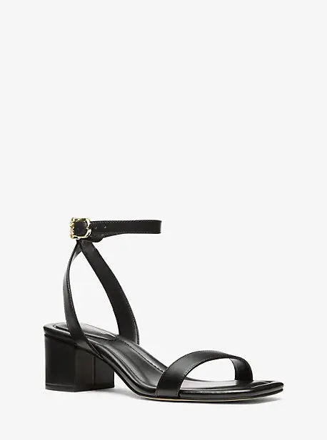 Michael Kors Merriam Leather Sandal - Black
