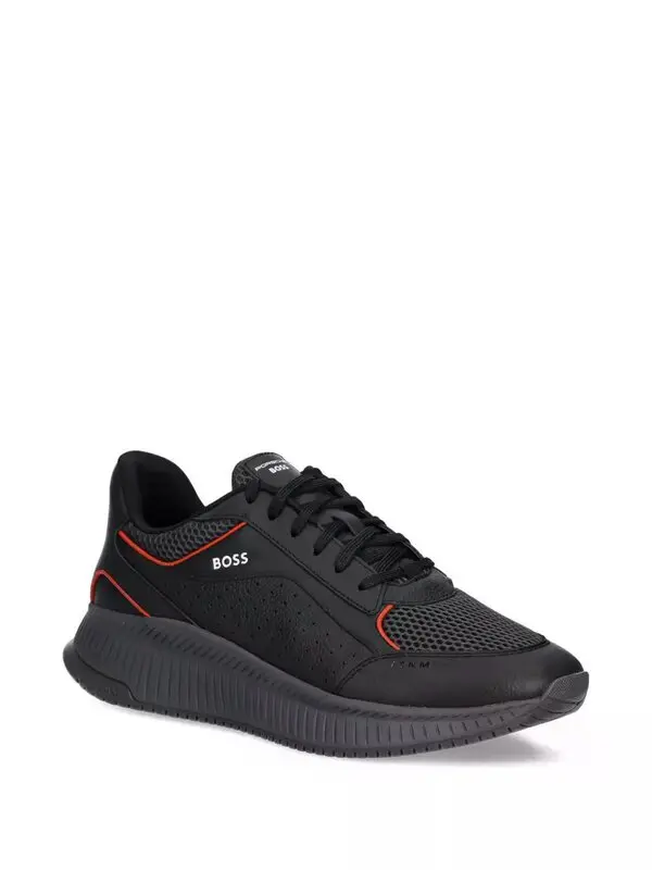 BOSS X Porsche Ttnm Evo Perforated Leather Sneakers - Grey