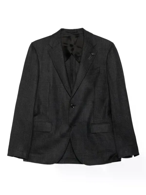 LARDINI Checked-pattern Wool Suit