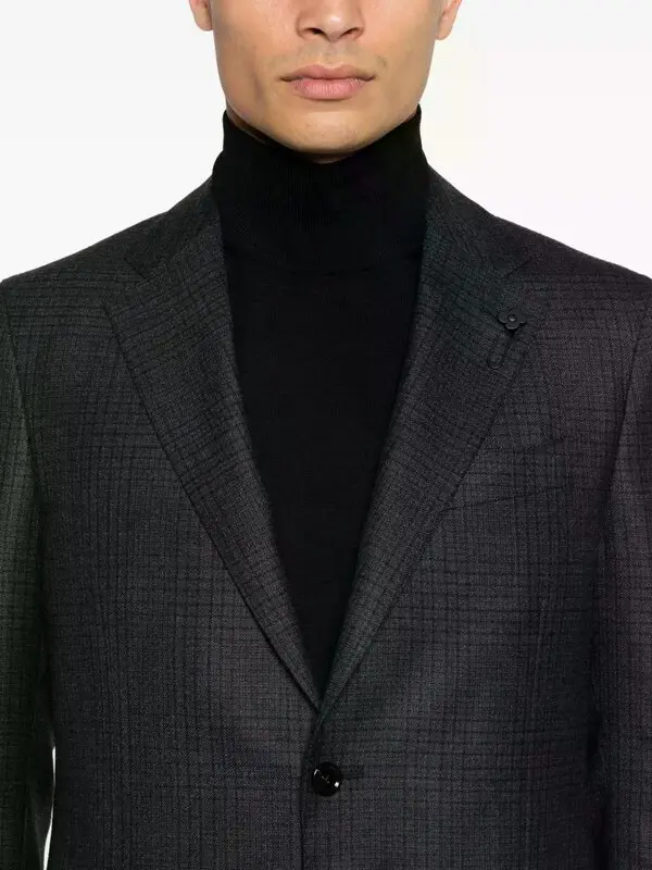 LARDINI Checked-pattern Wool Suit