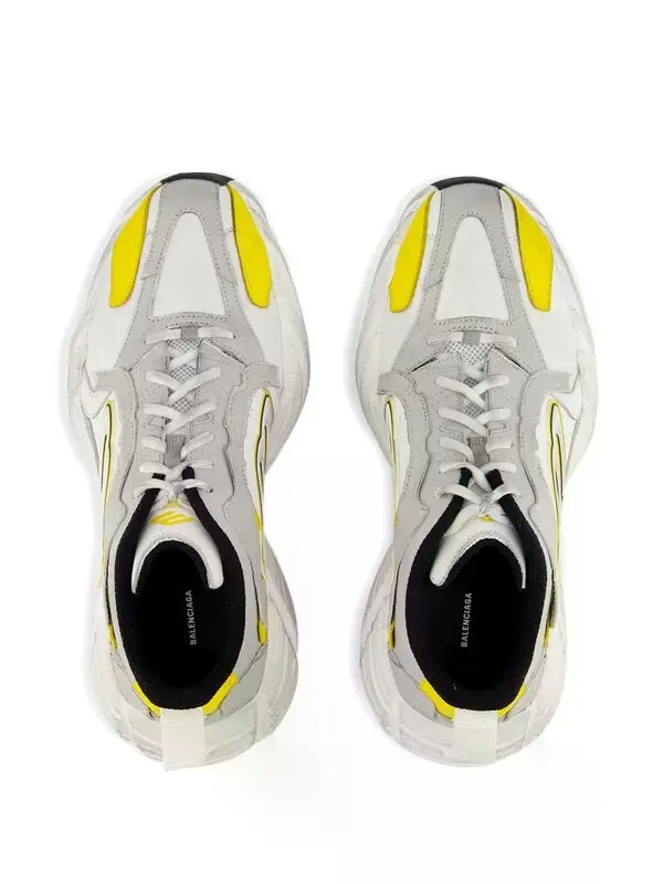 Balenciaga Leather Logo Sneakers - Grey