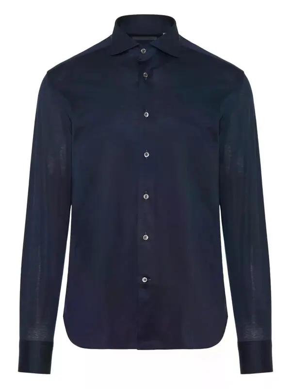Corneliani Long-sleeved Button-fastening Shirt - Blue