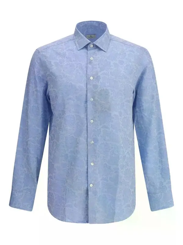 Etro Paisley-print Cotton Shirt - Blue