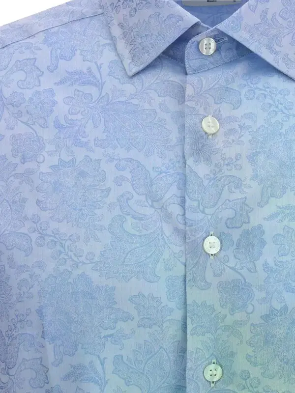 Etro Paisley-print Cotton Shirt - Blue