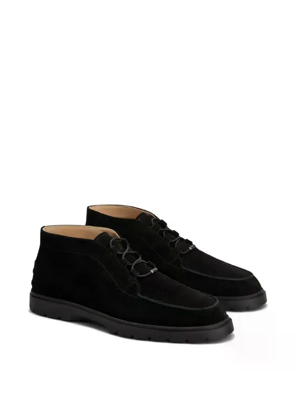 TOD'S Lace-up Suede Desert Boots - Black