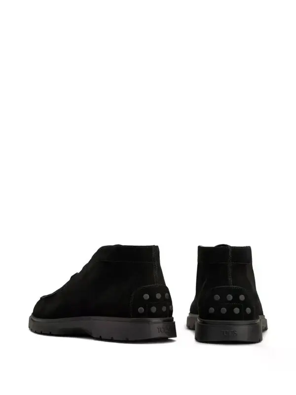 TOD'S Lace-up Suede Desert Boots - Black
