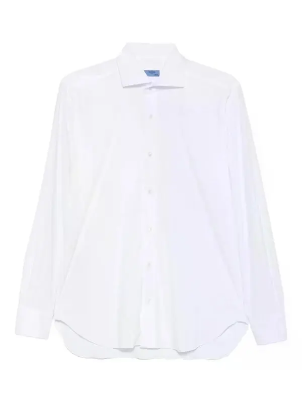 BARBA NAPOLI Long-sleeve Cotton Shirt - White