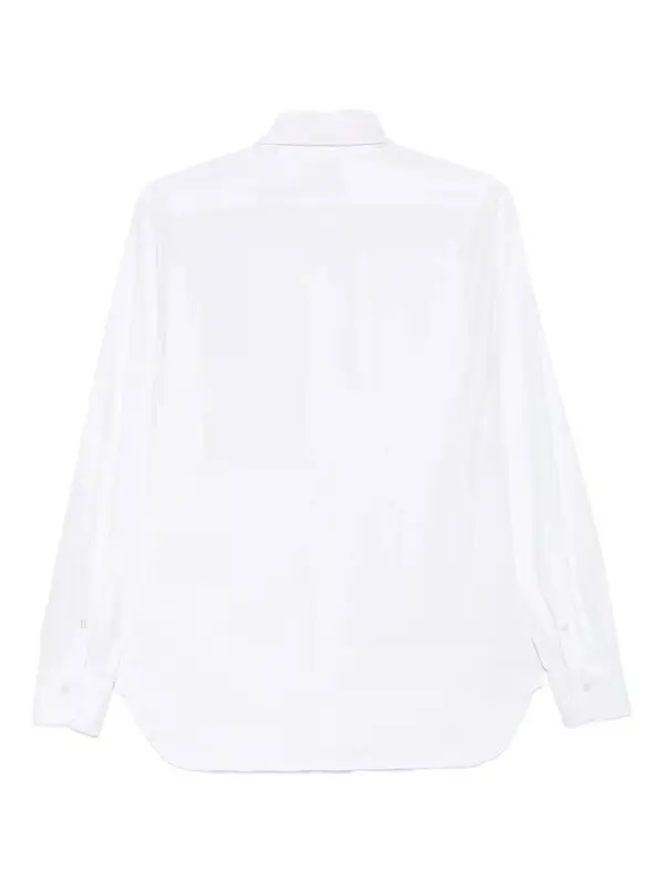BARBA NAPOLI Long-sleeve Cotton Shirt - White
