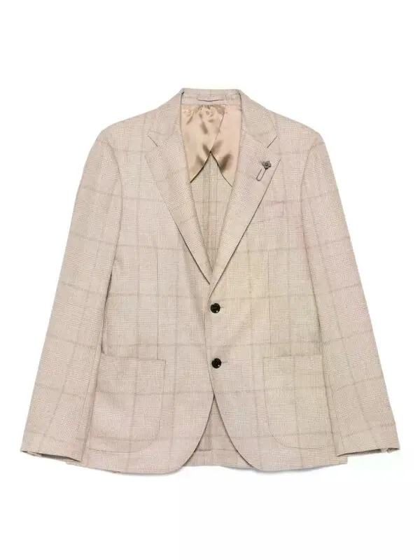 LARDINI Checked Two-button Jacket