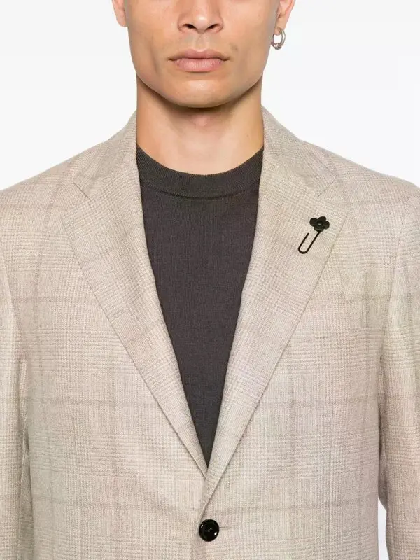 LARDINI Checked Two-button Jacket