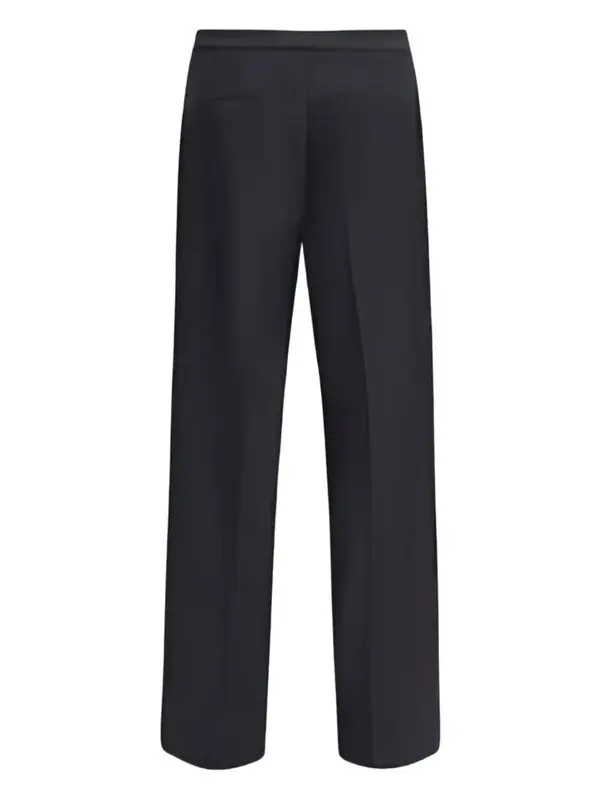 CRUNA Pleated Wide-leg Trousers - Black