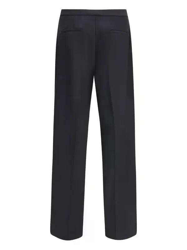 CRUNA Pleated Wide-leg Trousers - Black