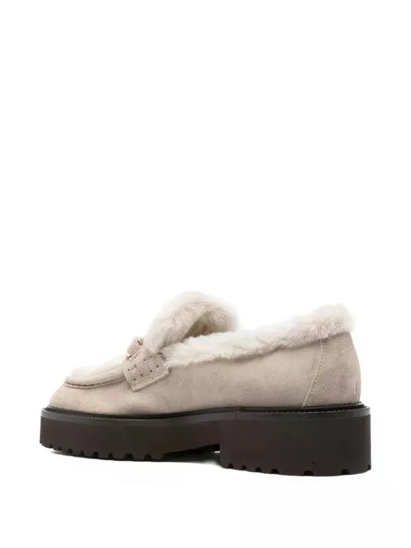 DOUCAL'S 40mm Shearling Platform Loafers
