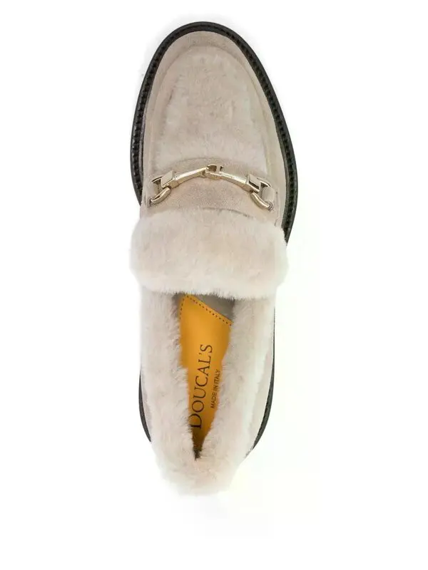 DOUCAL'S 40mm Shearling Platform Loafers