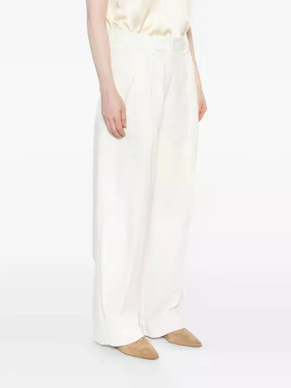 FORTE_FORTE Pleated Cotton Trousers