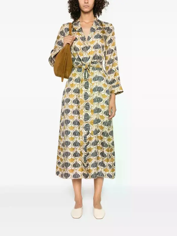 Max Mara Belted Silk Dress