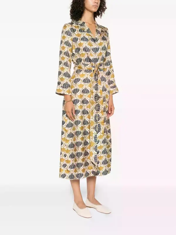 Max Mara Belted Silk Dress