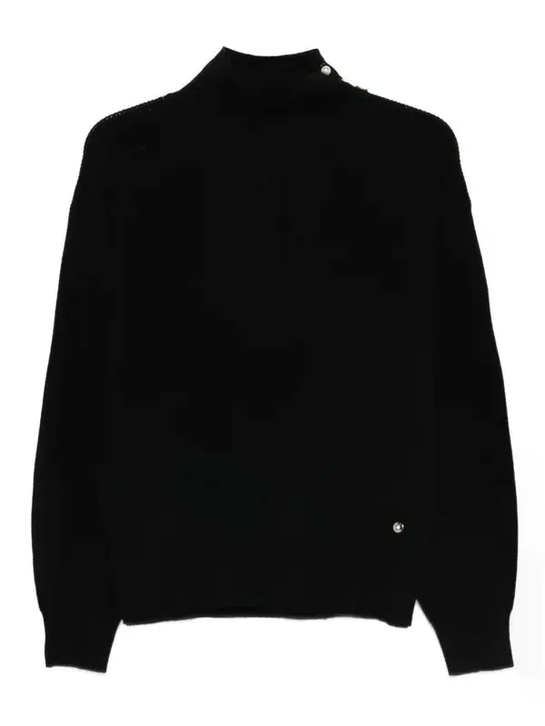 Liu Jo Pearl-embellished Sweater - Black