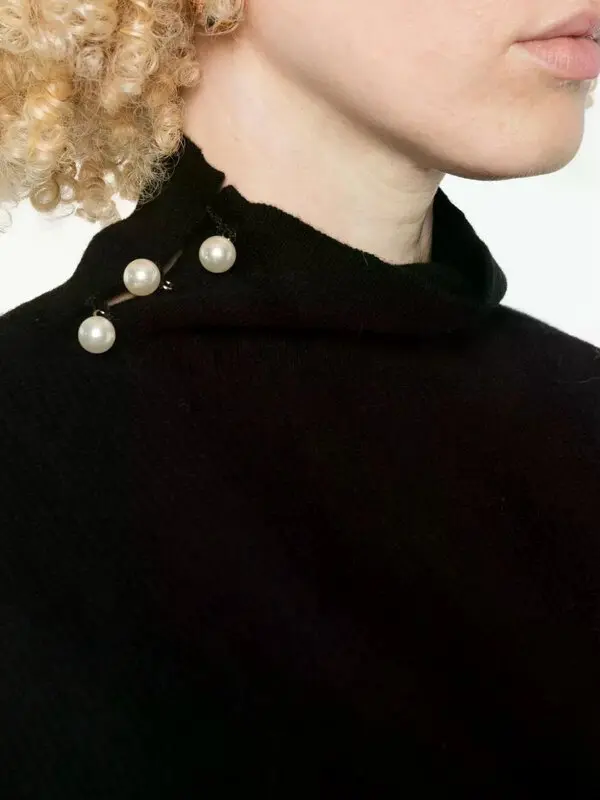 Liu Jo Pearl-embellished Sweater - Black