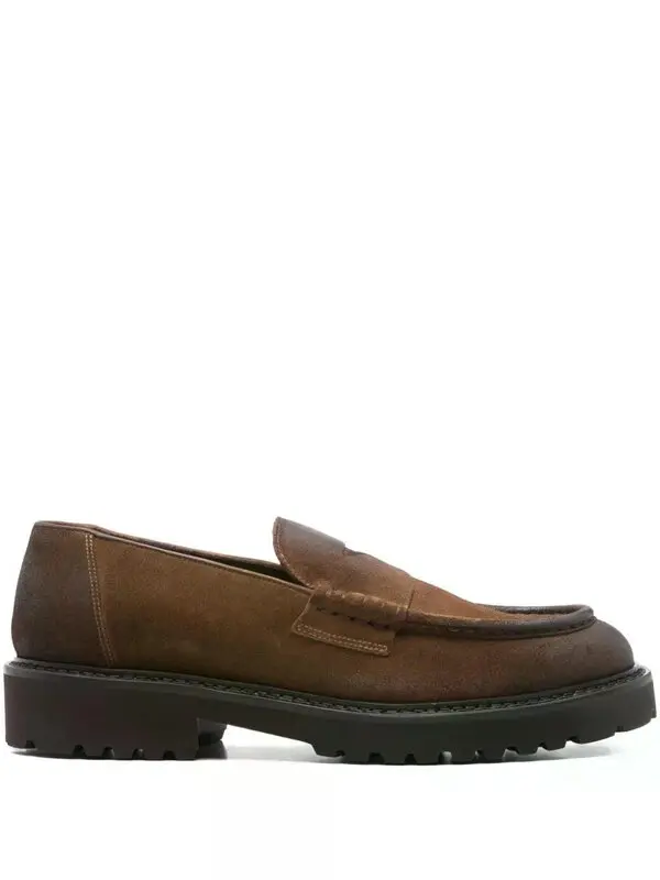 DOUCAL'S Suede Penny Loafers