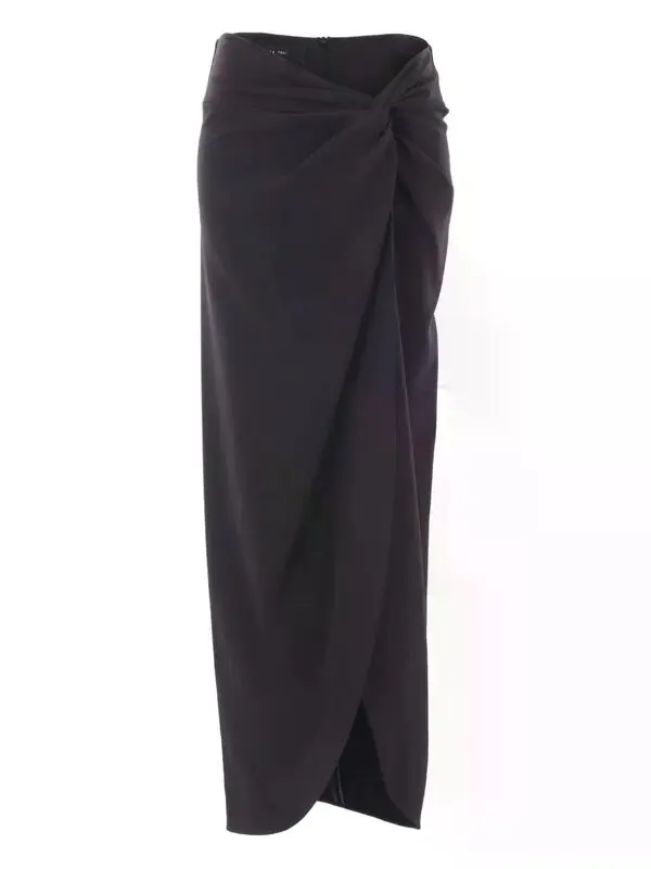 Federica Tosi Knotted Midi Skirt - Black