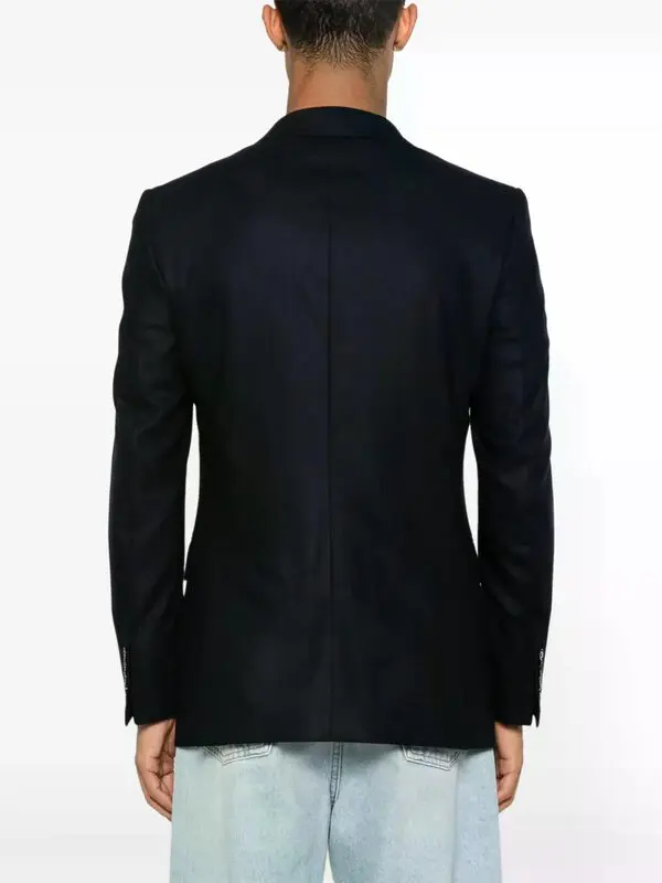 FURSAC Virgin Wool Single-breasted Blazer - Blue