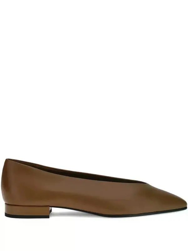 Loro Piana Pointed-toe Ballet Flats - Brown