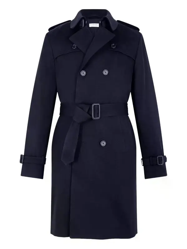 FURSAC Double-breasted Belted Trench Coat